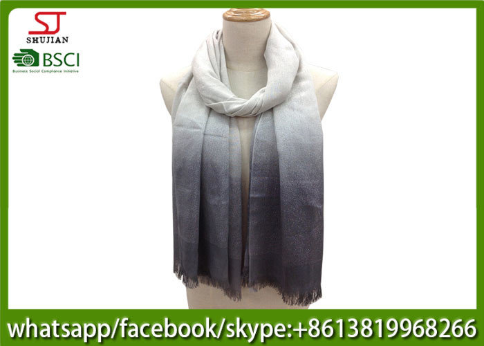 Chinese factory frayed ombre lightweight scarf 100% Viscose 70*180cm spring summer autumn sun protection