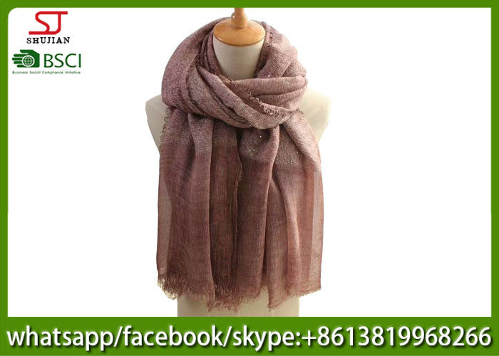 Chinese supplier lightweight sequins spring summer thin tassel scarf  100*200cm 160g wool shawl keep fashion