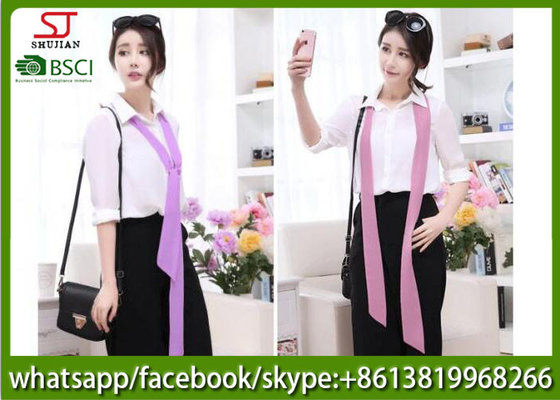 2017 Elegant Handbag Handle Ribbon Luxury Ladies Imitated Silk Scarf satin 4.8*198cm