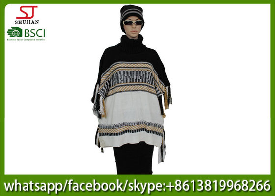 410g 65*70cm 100%Acrylic knitting jacquard tassel snood linking clothes waistcoat best price factory  keep warm