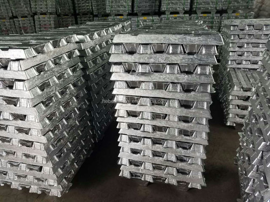 Silvery White A7 Pure Aluminum Ingot 99.7% Al Good Quality