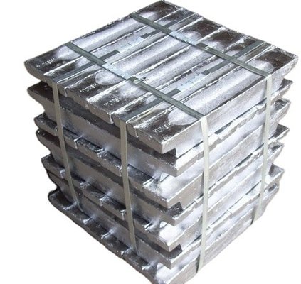 Pure Electrolytic Lead Ingot , Silver White Metal Ingot 99.99%