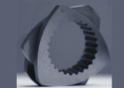 70mm Plastic Injection Screw , Extrusion Machine Parts 2-3 Flighted Headage Self Cleaning