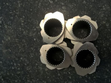 Compounding Twin Screw Extruder Parts , Extruder Spare Parts Fulfill Efficient Self Cleaning