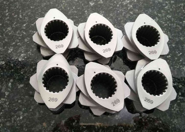 Low Flight Depth Extruder Machine Parts High Output Shaft Torque Triple Flight Profile
