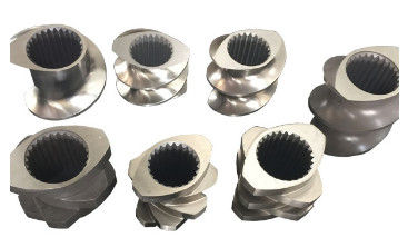 Modular Twin Screw Extruder Elements Silvery White Color Square Cone Shape