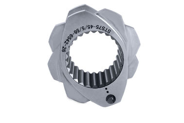 Polished Twin Screw Extruder Elements With Two Sided Pushing Flight