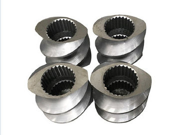 Bimetallic Extrusion Machine Parts , Extruder Screw Elements 0.6-0.8mm NItriding Depth