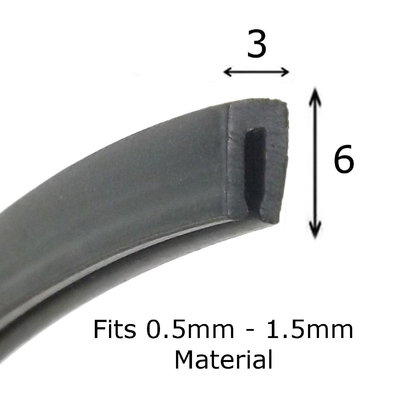 u shaped rubber seal strip EPDM u channel section rubber extrusions glass edge guard protector