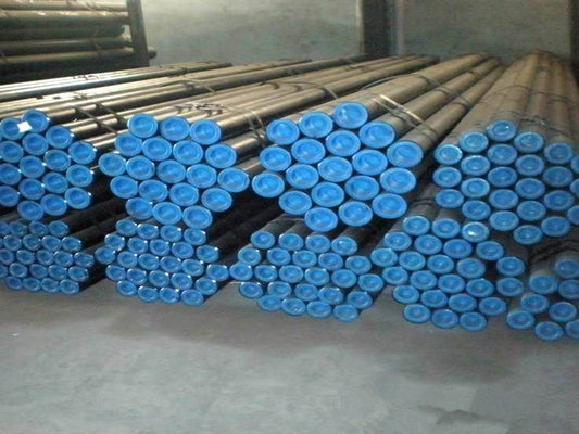 Black Painted Seamless Steel Pipe ASTM A53 Grade A For Structure / Construction