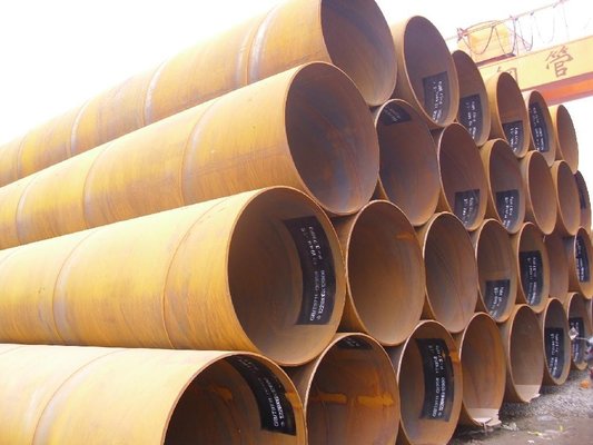Spiral welded Cold Drawn SSAW Steel Pipe Anti-Corrosion , BS 1387 BS EN10217 JIS G3474 Water / Gas Pipe