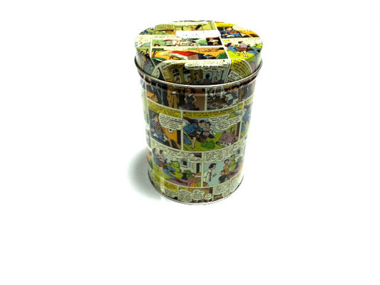Printed Tinplate Round Tin Candy Containers For Popcorn / Spices Storage