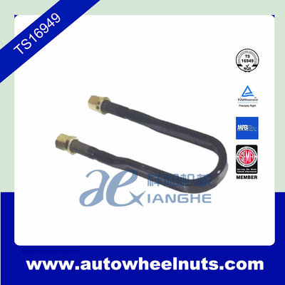 High Strength Truck Wheel Nuts , M27 x 3 x 92 x 400 U Shape Bolt With Nuts