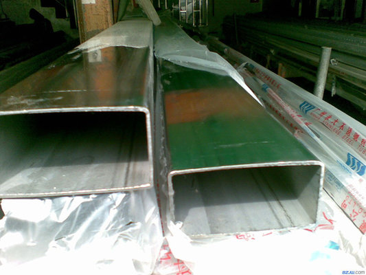 AISI 201 / 304 / 316 Stainless Steel Welded Rectangular Tube for Fluid , Gas Transport