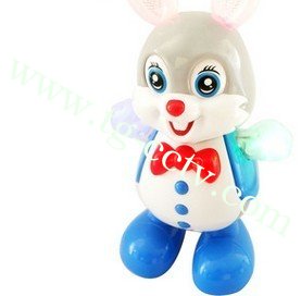 New hot sale toy, electric lighting toy, can sing and dance, walking swing rabbit, flashlight toy