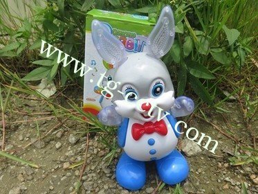 New hot sale toy, electric lighting toy, can sing and dance, walking swing rabbit, flashlight toy