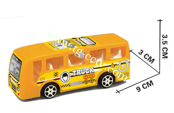 Hot-Selling Inertia Toy Automobile Friction Drive Bus Inertia Zhongba Automobile Toy Yellow OPP Bag OEM