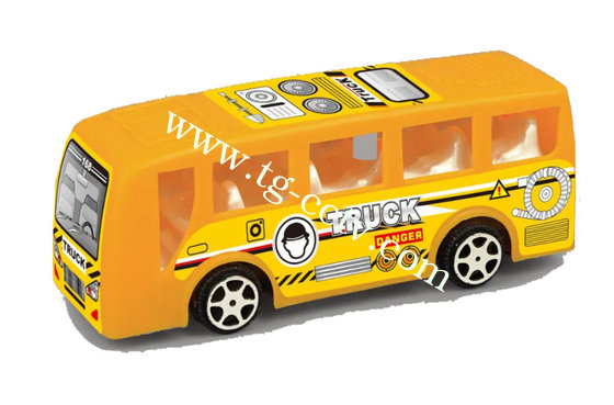 Hot-Selling Inertia Toy Automobile Friction Drive Bus Inertia Zhongba Automobile Toy Yellow OPP Bag OEM