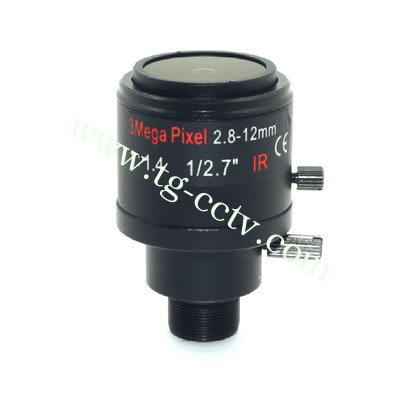 3.0Megapixel Fixed Iris M12 HD 2.8-12mm view angle 90~28Degree Varifocal cctv IR HD Lens,F1.4,Manual Focus Zoom