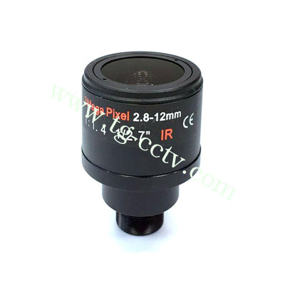 3.0Megapixel Fixed Iris M12 HD 2.8-12mm view angle 90~28Degree Varifocal cctv IR HD Lens,F1.4,Manual Focus Zoom