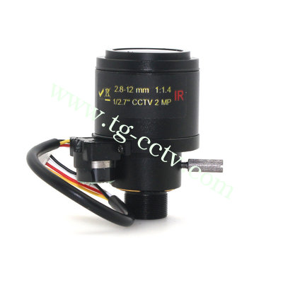 1/2.7'' MP HD Motorized 2.8-12mm Varifocal F1.4 M12 Mount DC Iris Auto IR CCTV Security Camera Lens