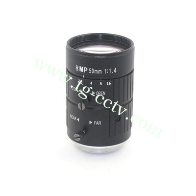 8MP 4K 50mm F1.4 Manual ITS Road Traffic Surveillance CCTV Lens C Mount for 5MP 6MP 8 Megapixel HD Box Body Camera