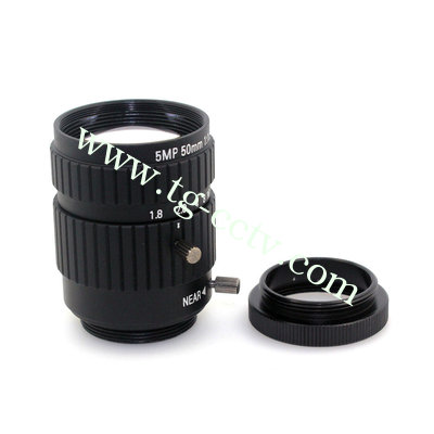 5MP 50mm Fixed Focus CS, C Mount for CCTV Camera Lens for cctv Industrial Microscope Camera