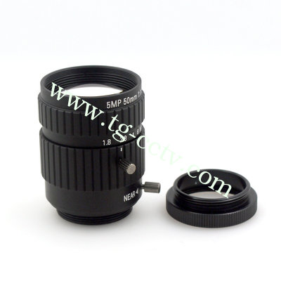 5MP 50mm Fixed Focus CS, C Mount for CCTV Camera Lens for cctv Industrial Microscope Camera
