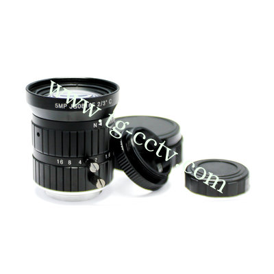 5MP 8mm C mount lens 2/3" 5.0 Megapixel Lens Manual Iris Fixed Lens C Mount Industrial lens For cctv ip camera box