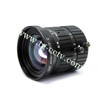 5MP 8mm C mount lens 2/3" 5.0 Megapixel Lens Manual Iris Fixed Lens C Mount Industrial lens For cctv ip camera box