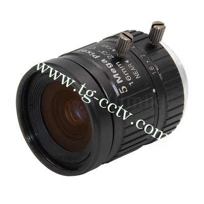 HD 5MP CCTV Camera Lens 16mm F1.6 Aperture 2/3" Image Format Mount C Industrial Security Road monitoring