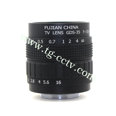 Professional 35mm f1.8 CCTV Lens C Mount CCTV Lens features alloy casing with quality lens