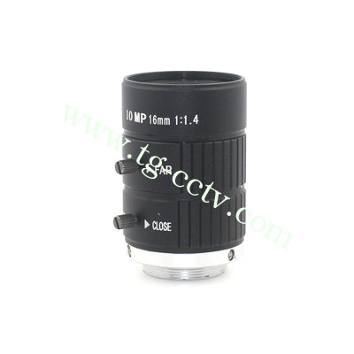 HD 10MP CCTV Camera Lens 16mm F1.4 Aperture Mount C for CCTV Camera or Industrial Microscope road monitoring