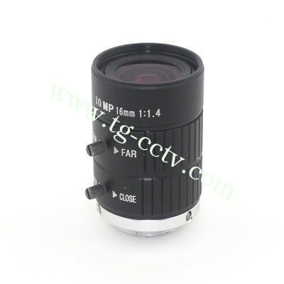 HD 10MP CCTV Camera Lens 16mm F1.4 Aperture Mount C for CCTV Camera or Industrial Microscope road monitoring