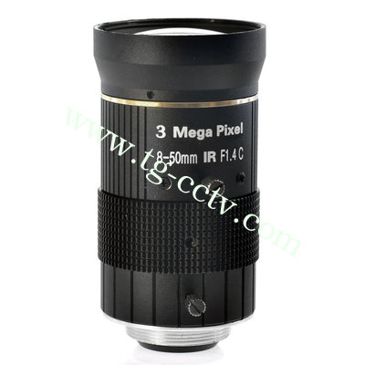Manual iris lenses, 8-50mm Camera Lens for Industry Microscope Camera, C mount, 3.0MP