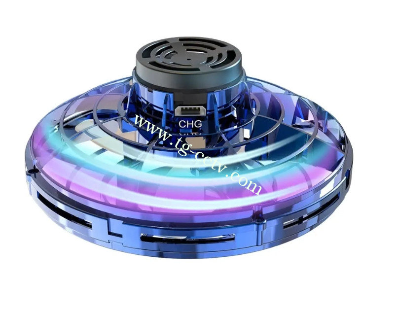 2023 New LED Hand Operated Mini UFO Drones Spinning Top Rotate Fidget Flying Spinner for Kids