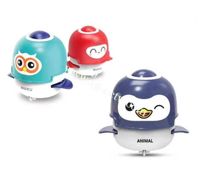 Wholesale Baby Early Education Cute Can Chew Soft Glue Mini Press Penguin Sliding Toy Children Crawling Game Toys
