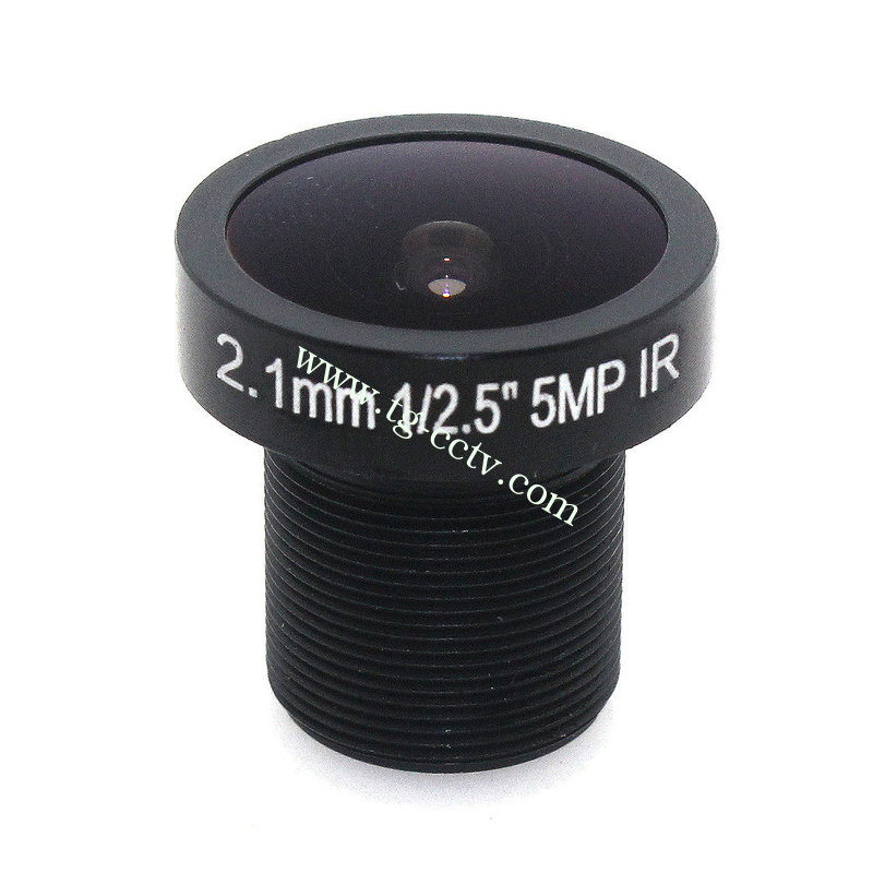 2.1mm 5.0 Megapixel Fisheye CCTV Camera Lens155D Compatible Wide Angle Panoramic CCTV Lens For HD IP Camera M12 Mount