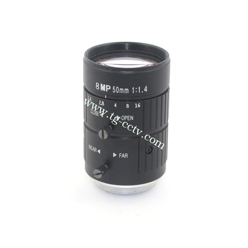 8MP 4K 50mm F1.4 Manual ITS Road Traffic Surveillance CCTV Lens C Mount for 5MP 6MP 8 Megapixel HD Box Body Camera