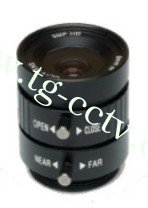 8mm Manual Iris Control lens, 3.0 Megapixel,  4/6/8/12/16/25mm available