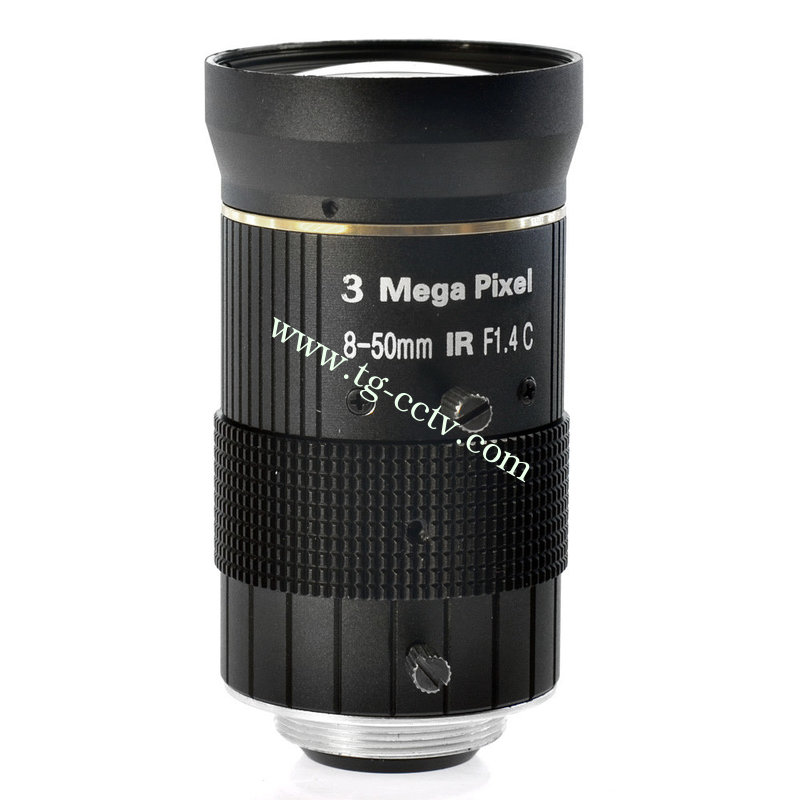 Manual iris lenses, 8-50mm Camera Lens for Industry Microscope Camera, C mount, 3.0MP