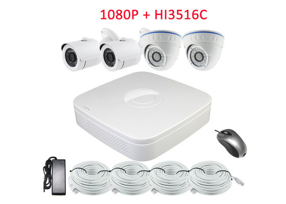 Infrared IP Camera POE NVR Kit Home Video Surveillance System CE RoHS Certification