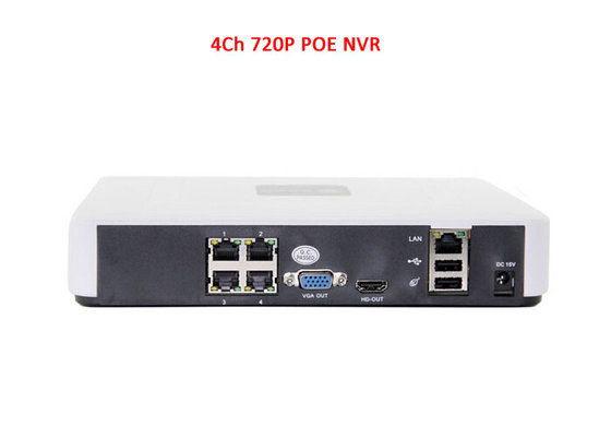 4Ch 720P POE NVR System With IR Bullet Waterproof Onvif Camera Night Vision 30M