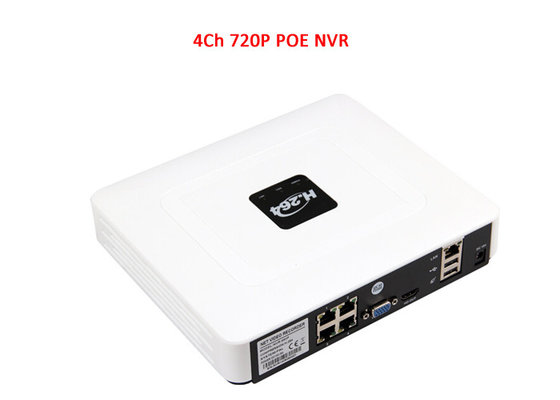 4Ch 720P POE NVR System With IR Bullet Waterproof Onvif Camera Night Vision 30M