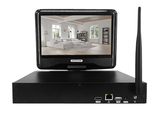 10 '' LCD Dispaly Wireless NVR Kit / Bullet IP Camera NVR System CE RoHS Certification
