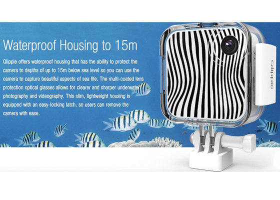 Mini HD Wearable Live Streaming Camera / Waterproof 15 Meters Sports Action Camera