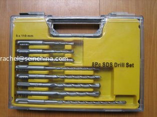 China 8-piece SDS-plus hammer drill set in Plastic box, single or cross tip supplier