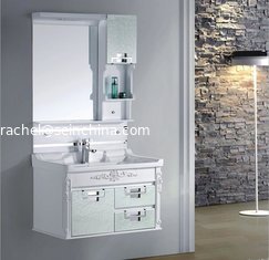 China 80 X48/cm PVC bathroom cabinet / wall cabinet / hung cabinet / white color for bathroom supplier