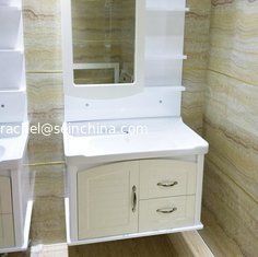 China 80 X48/cm PVC bathroom cabinet / wall cabinet / hung cabinet / white color for bathroom supplier