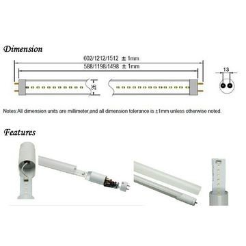 T8 LED Tubes, 18W, High Lumen 1800lm, Plastic Aluminium Material, 270° supplier